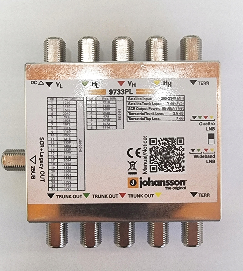 MULTISWITCH UNICABLE JOHANSSON 9733PL 5/1 dSCR - Sklep, Opinie, Cena w ...