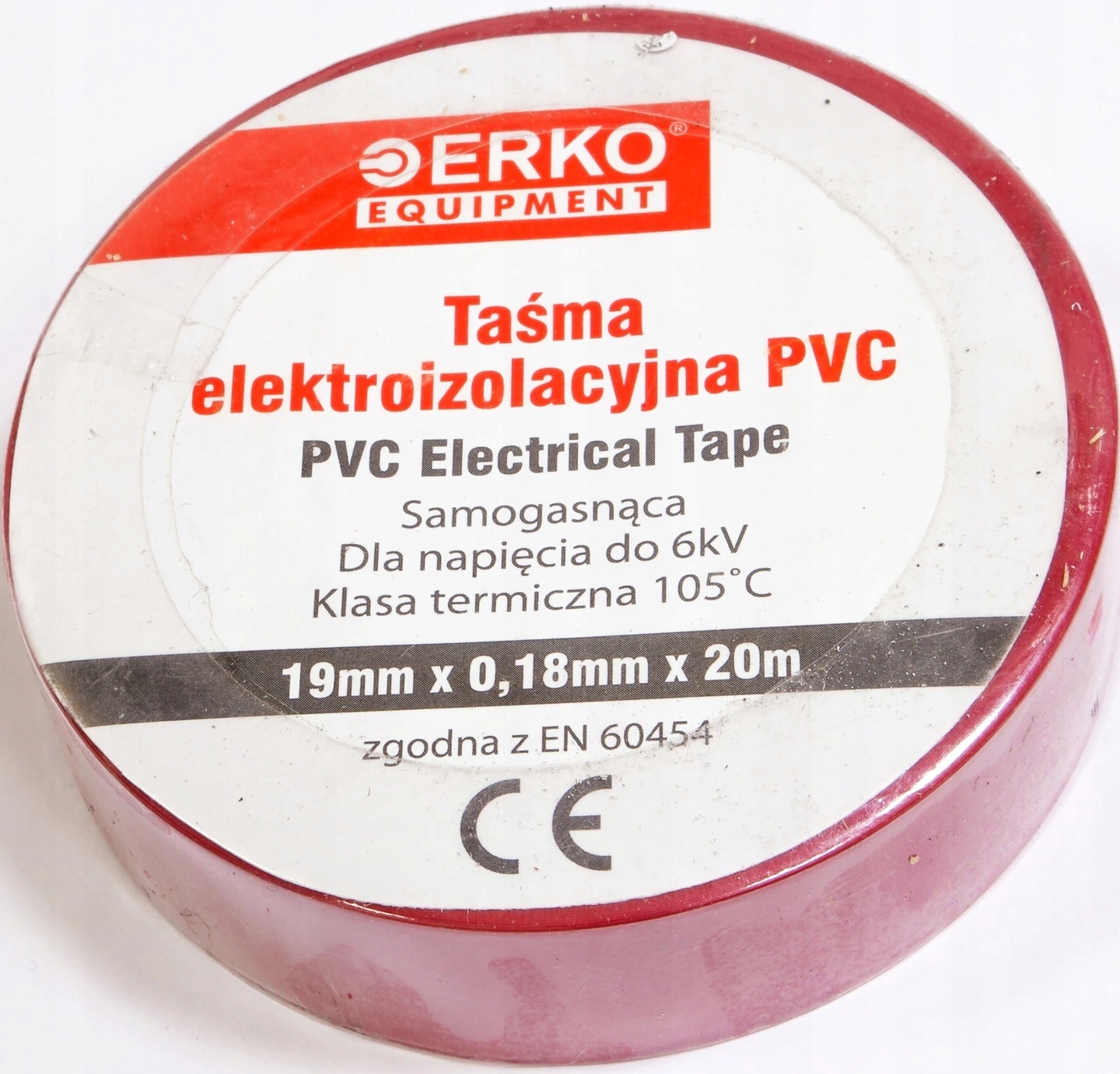 Taśma izolacyjna 19mm 20m czerwona duża ERKO TPVC (5905912871340 ...