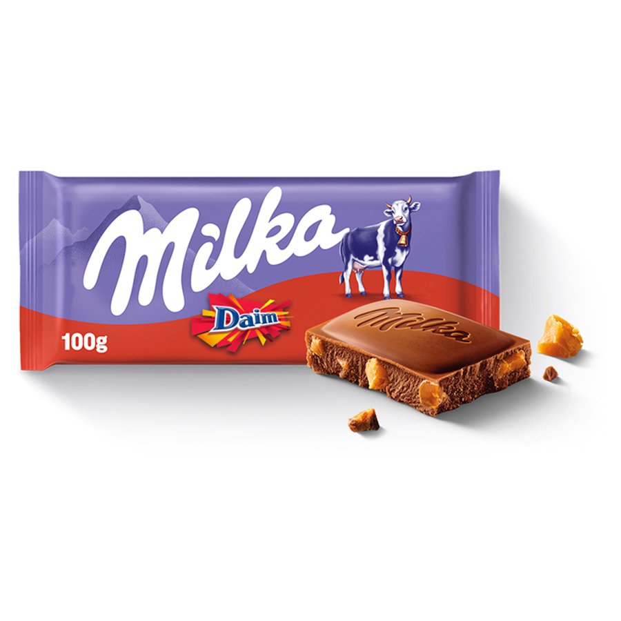 Milka czekolada mleczna Daim 100 g 13268569351 - Allegro.pl