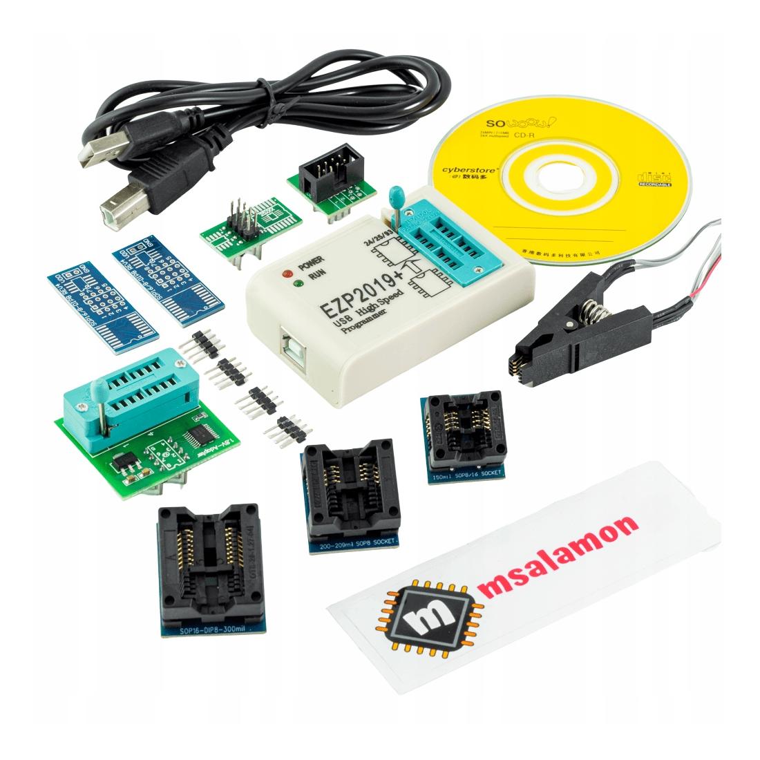 MEGA zestaw programator EEPROM i Flash EZP2019+ BIOS SPI I2C klips adapter - Sklep, Opinie, Cena ...