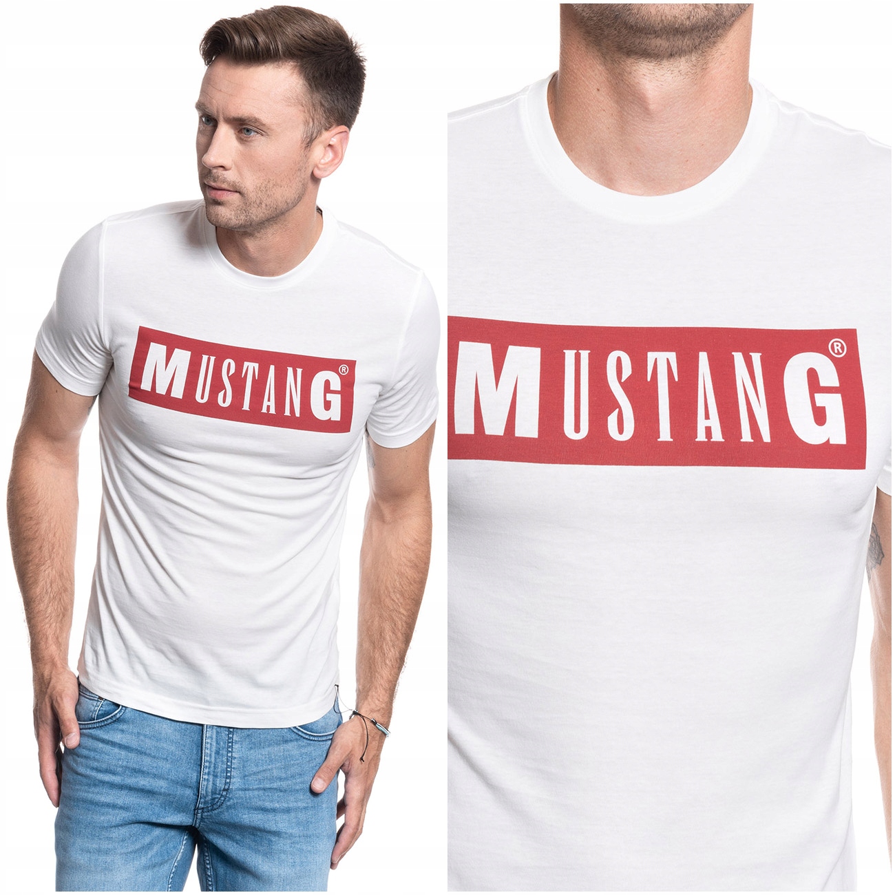 Pánske tričko Mustang ALEX C LOGO TEE L - Allegro