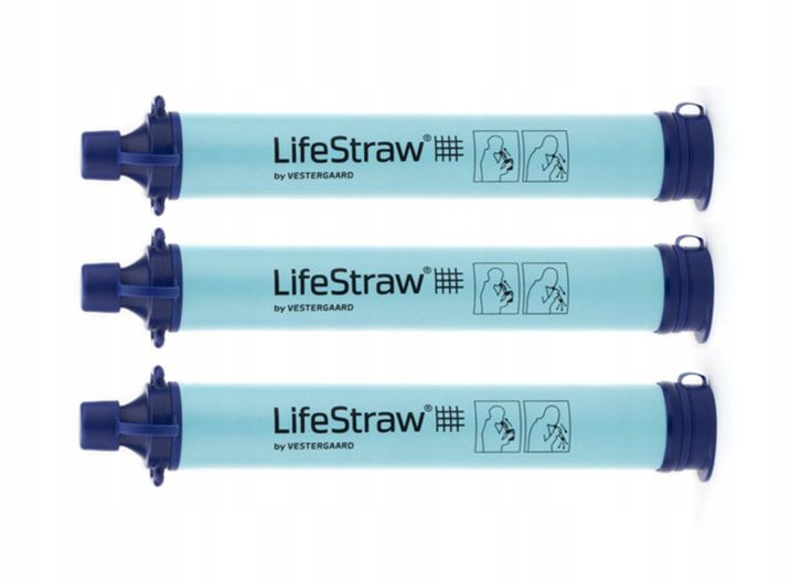 LIFESTRAW SŁOMKA Filtr do Wody NIEBIESKI 4.000L 3 Sztuki ...