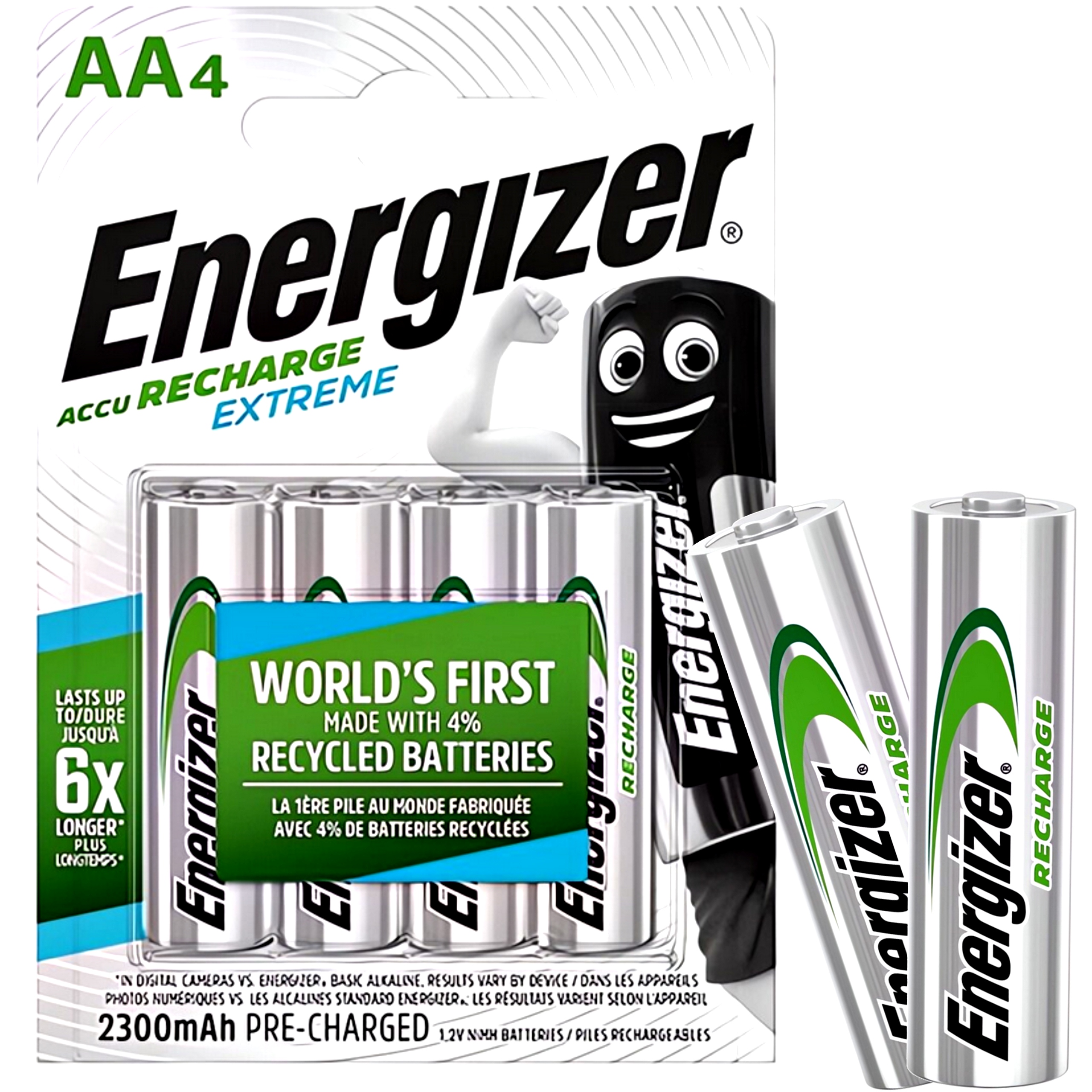 4x Akumulatorek Extreme 2300mAh AA R6 Ni-Mh Energizer - Sklep, Opinie ...