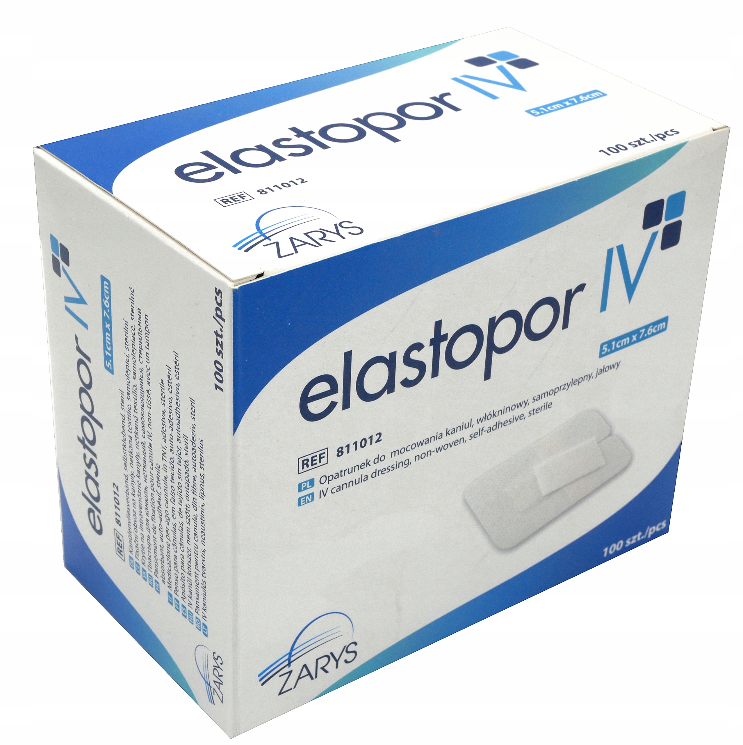 Opatrunek mocujący ZARYS Elastopor IV 7,6 cm x 5,1 cm 100 szt ...