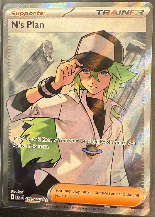 Pokemon TCG N tervkártyája (163/086) Fekete Bolt és Fehér Flare ...