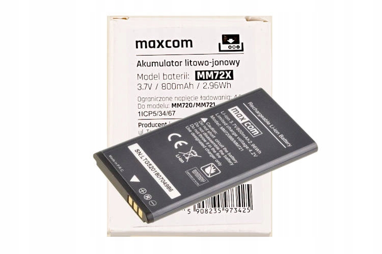 Bateria Do MaxCom MM720 Maxcom 800 mAh - Sklep, Opinie, Cena w Allegro