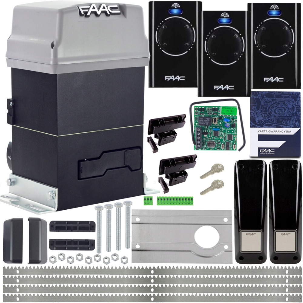 NAPĘD SIŁOWNIK FAAC 746 600KG 3x PILOT 5x LISTWA (8055195035575) • Cena ...