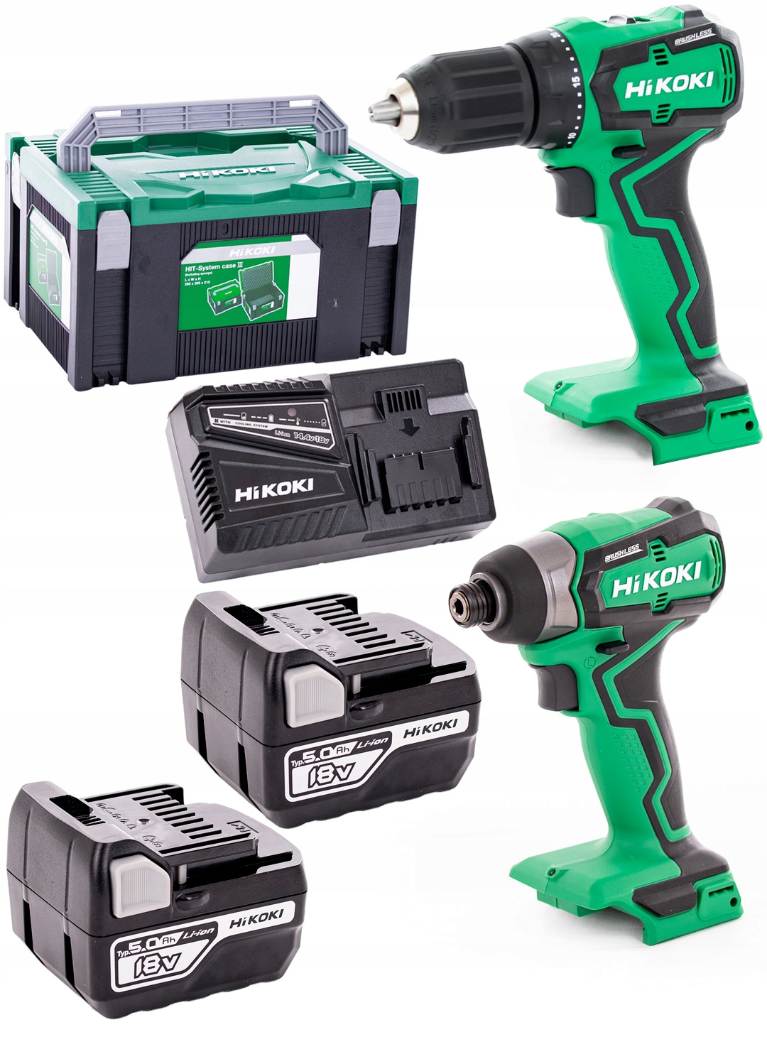 Wkrętarka DS18DD + Zakrętarka WH18DD 2x5Ah HiKOKI (4966376335664 ...