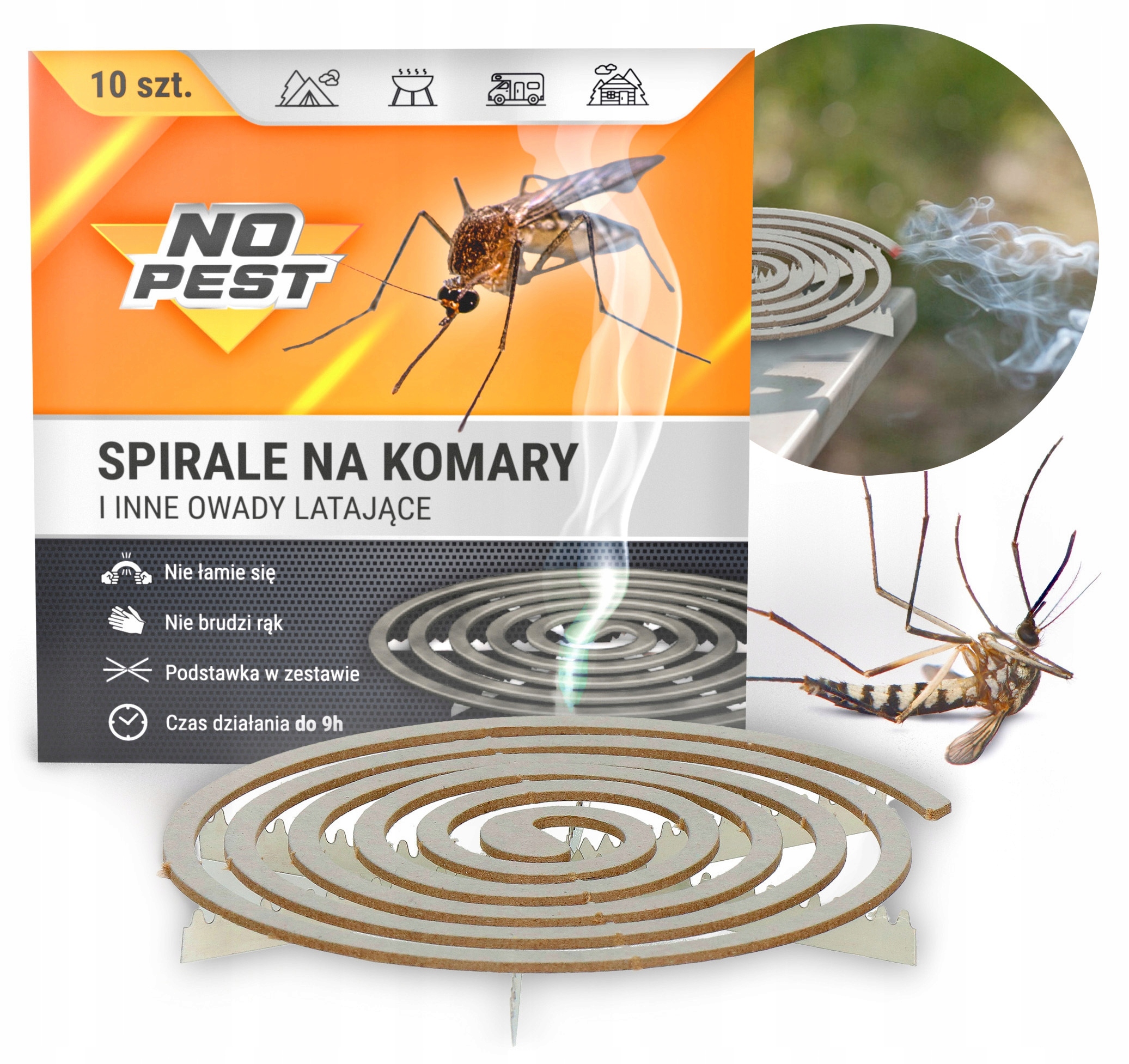 ODSTRASZACZ KOMARÓW SPIRALA NA KOMARY MUCHY MESZKI OWADY NO PEST (10 SZT) (5902838396643) • Cena ...