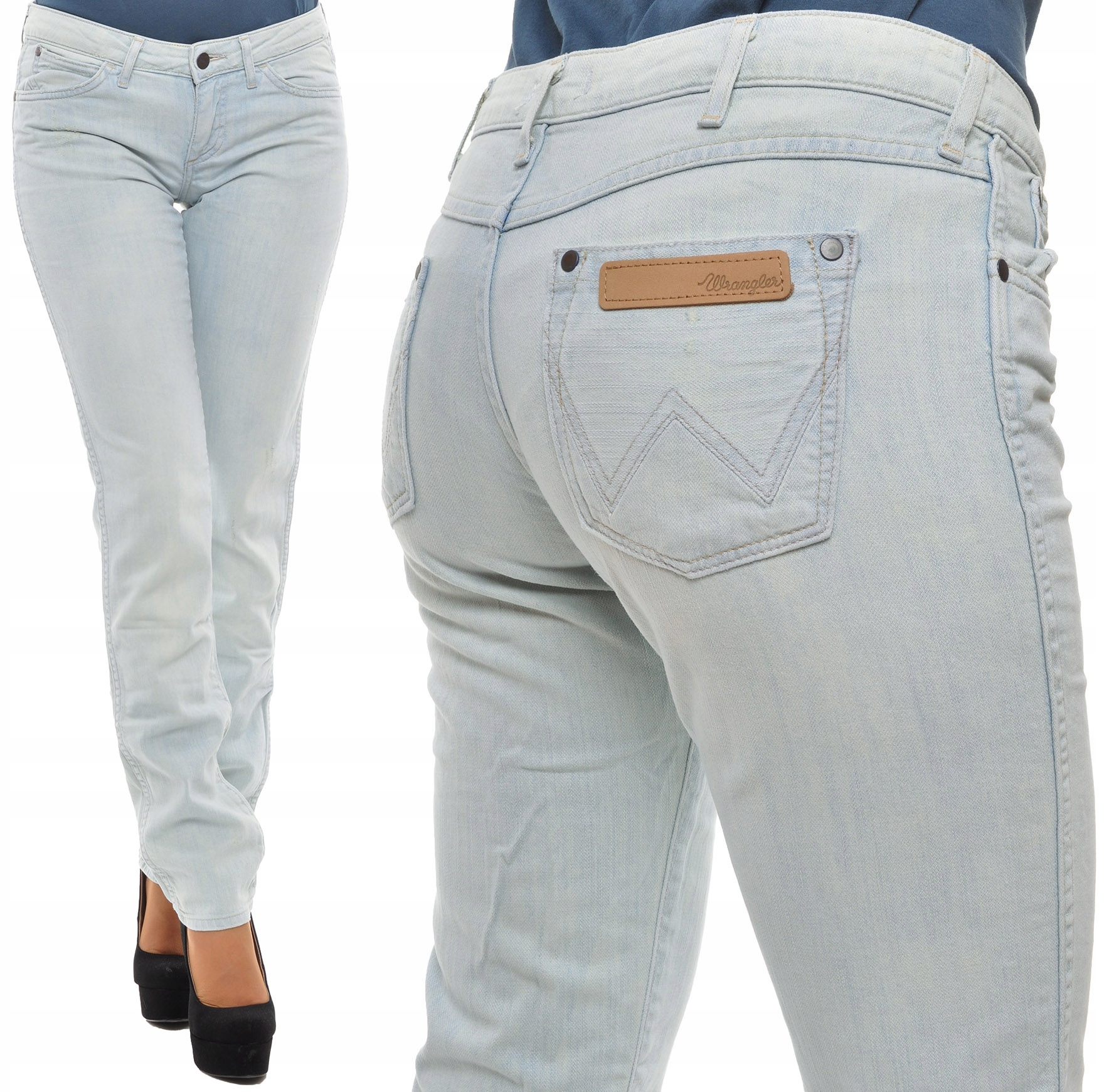 WRANGLER spodnie SKINNY low waist MOLLY _ W28 L34 (5414973853115) • Cena, Opinie • Jeansy ...