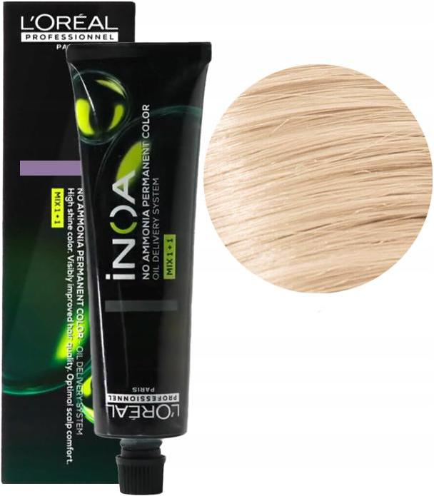 LOREAL INOA 10.21 BARDZO BARDZO JASNY BLOND OPALIZUJĄCO-POPIELATY 60G ...