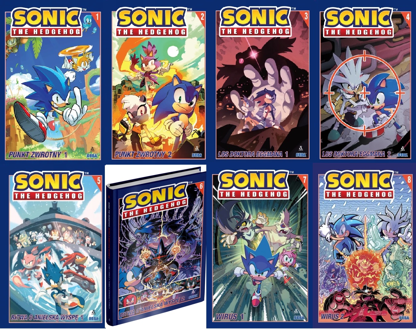 Sonic the Hedgehog. Tom 1+2+3+4+5+6+7+8 Flynn (14735001069) | Komiks ...