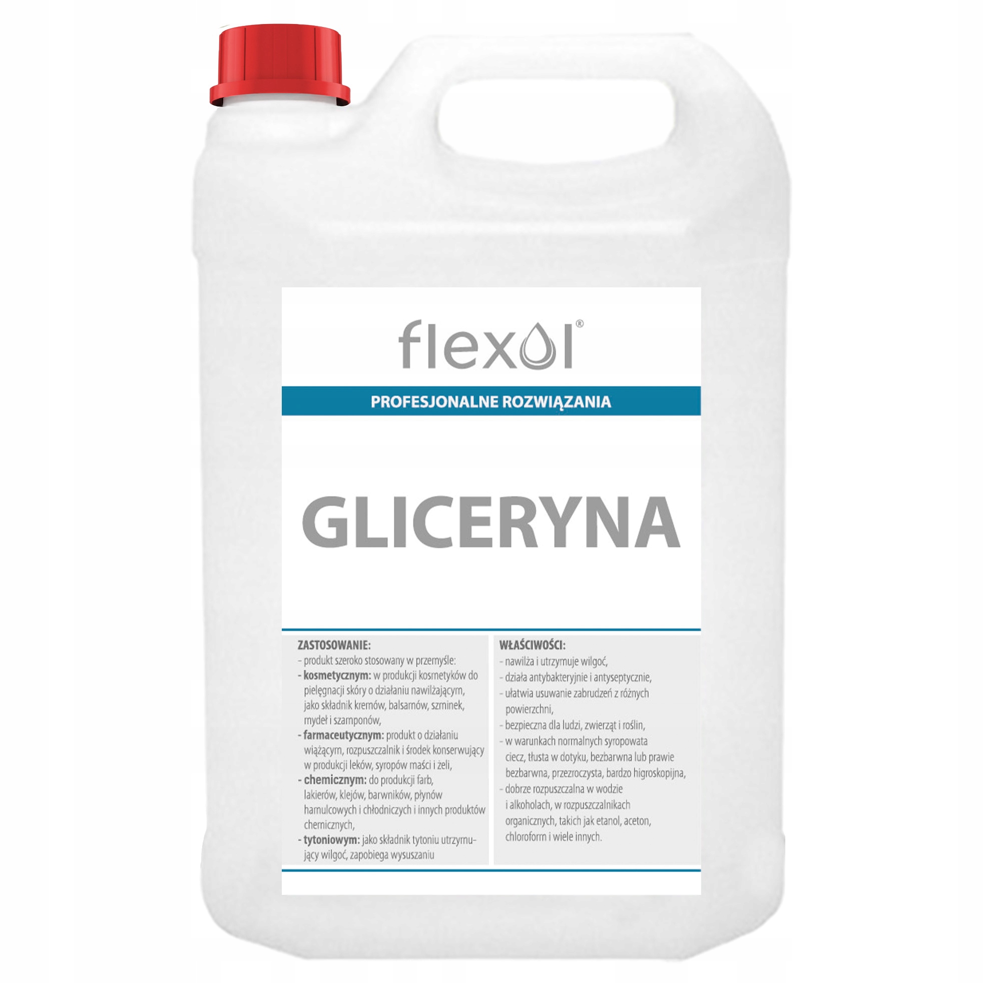 Gliceryna roślinna 99,5 FARMACEUTYCZNA 5L (5905718990726) • Cena ...