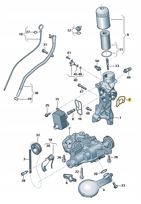 USZCZELKA PODSTAWY FILTRA OLEJU AUDI A3 2,0 TFSI 13- 06N115441 za 51,33 ...