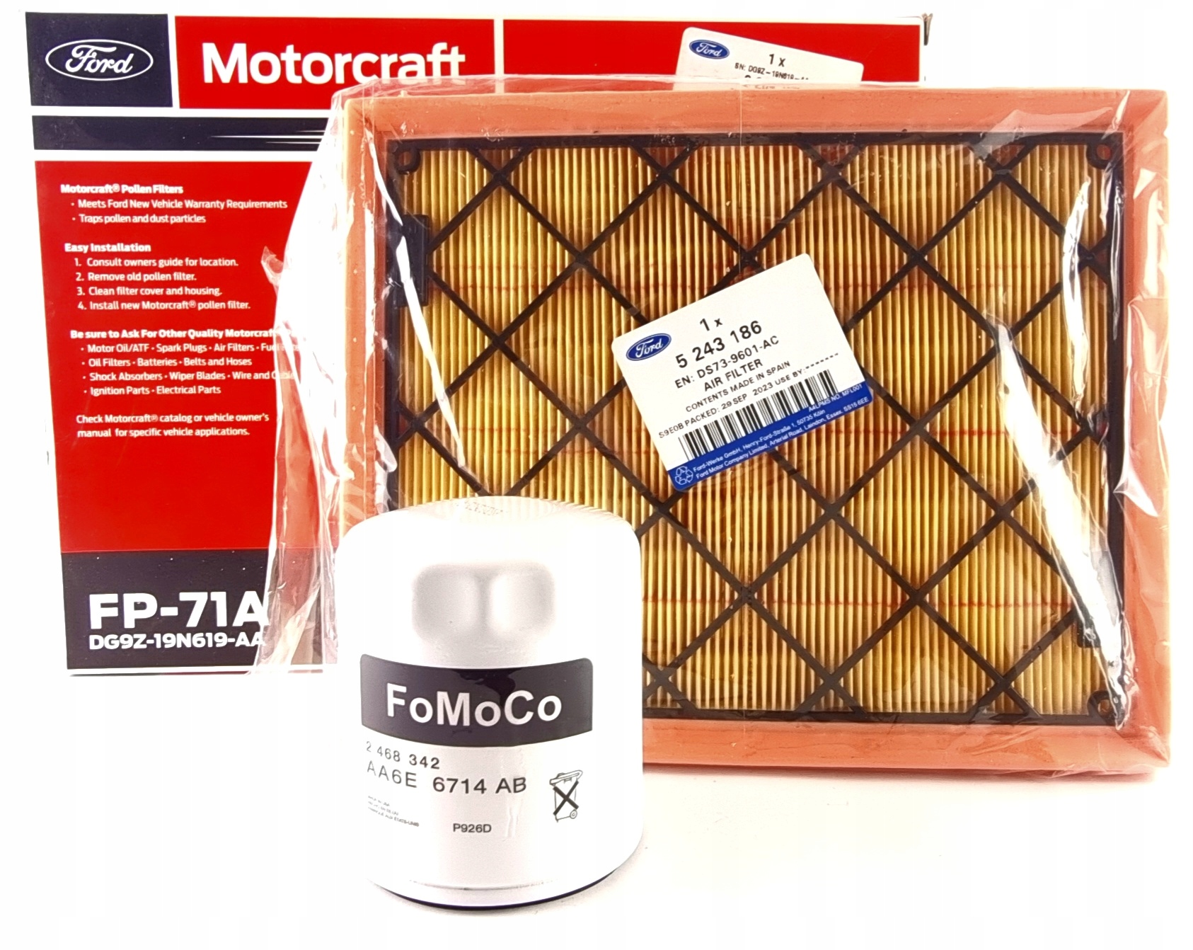 ZESTAW 3 FILTRY FUSION USA 2.0 ECOBOOST FORD OE_ 2269169 _2468342 ...