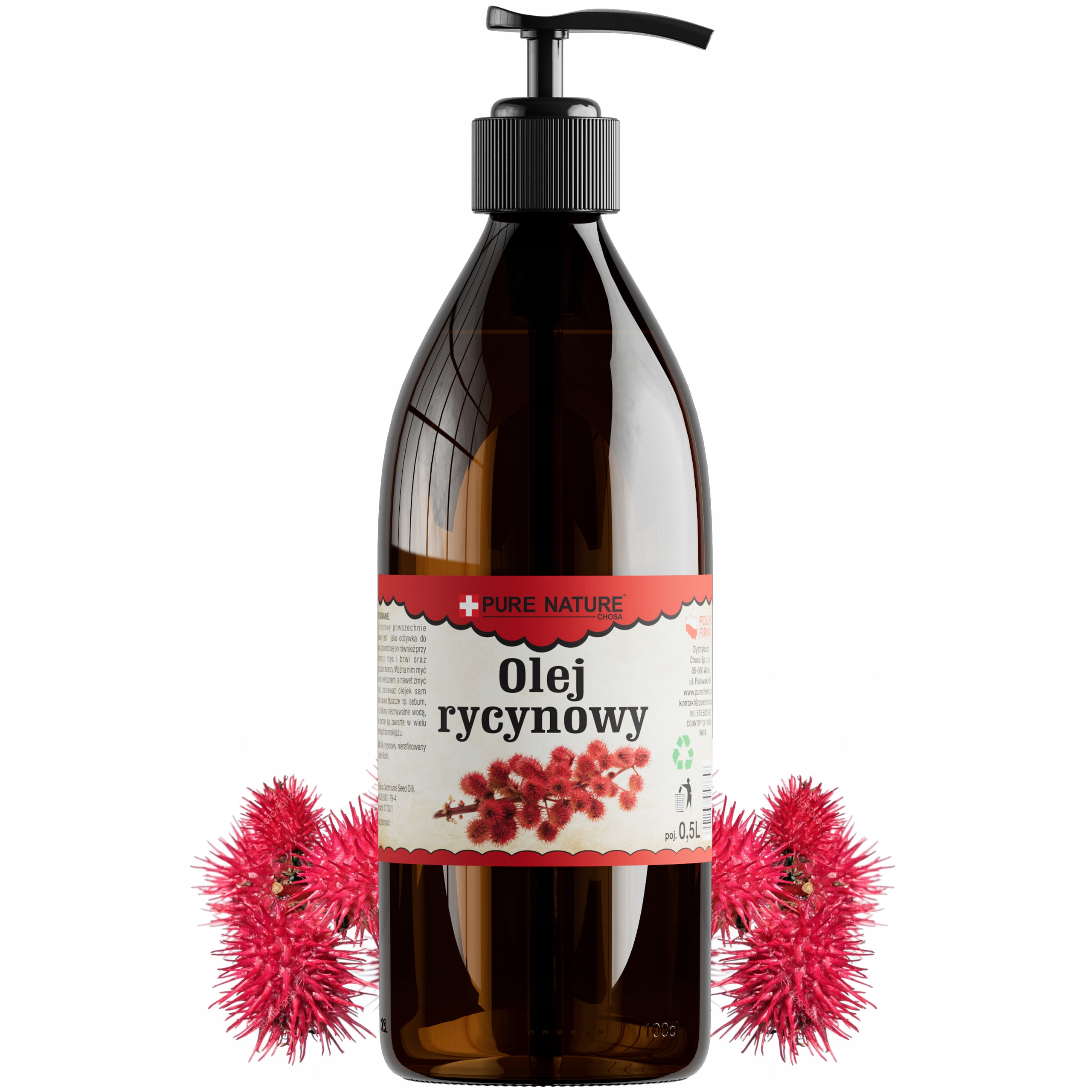 OLEJ RYCYNOWY NIERAFINOWANY TŁOCZONY NA ZIMNO NATURALNY + DOZOWNIK 0,5L (5901138044346) • Cena ...