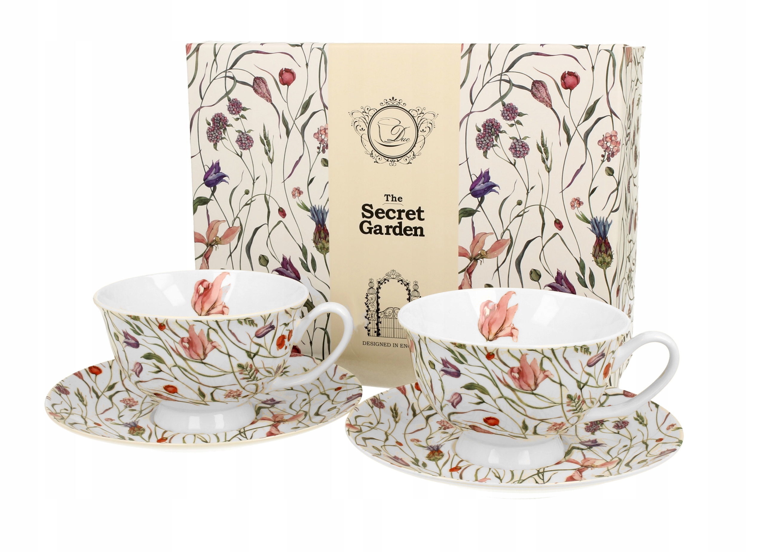 Filiżanka Duo FLOWER porcelana 250 ml 2 szt. - porównaj ceny - Allegro.pl