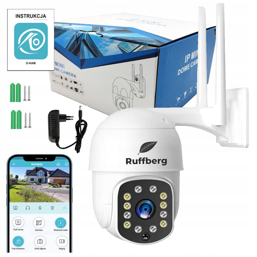 ZEWNĘTRZNA KAMERA OBROTOWA NA KARTY SIM LTE 3G 4G BEZ WIFI PODGLĄD NA ...