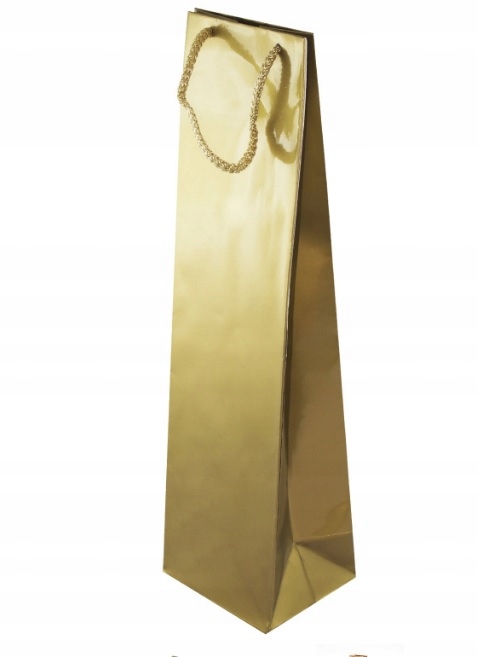 Torebka na alkohol TORBA NA WINO LAMINOWANA ZŁOTA FOLIA BŁYSK • Cena, Opinie • Torby papierowe ...