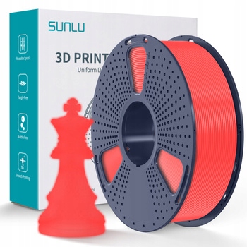 SUNLU PLA GLOW IN THE DARK RED CZERWONY 1kg - Sklep, Opinie, Cena w Allegro