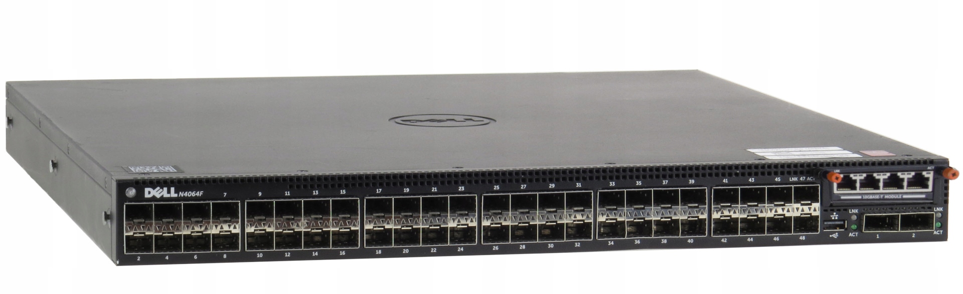 Switch Dell PowerConnect 8164F 48x 10Gb SFP+, 2x 40Gb QSFP+, 4x 10Gb RJ ...