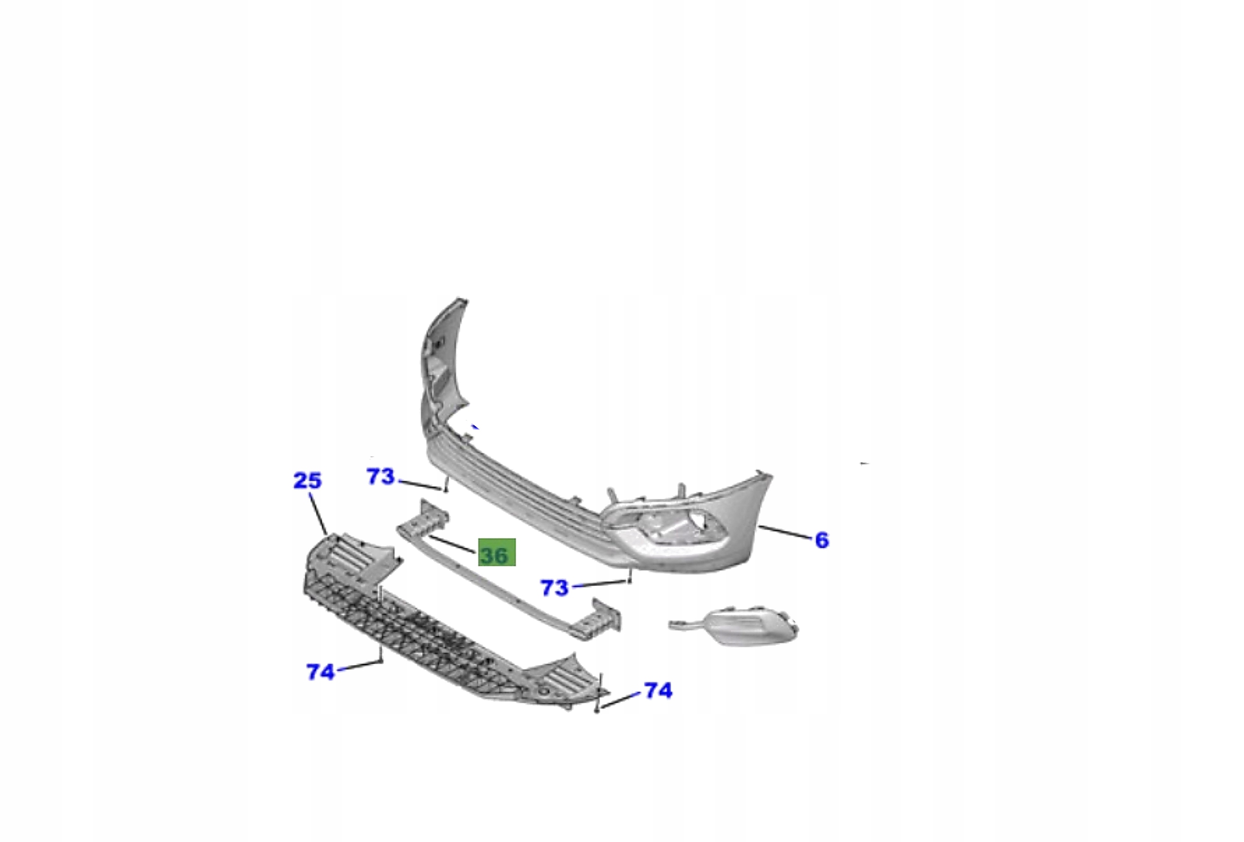BELKA ZDERZAKA PRZÓD PRZEDNIA CITROEN PEUGEOT OPEL 9821711480 NOWA ...