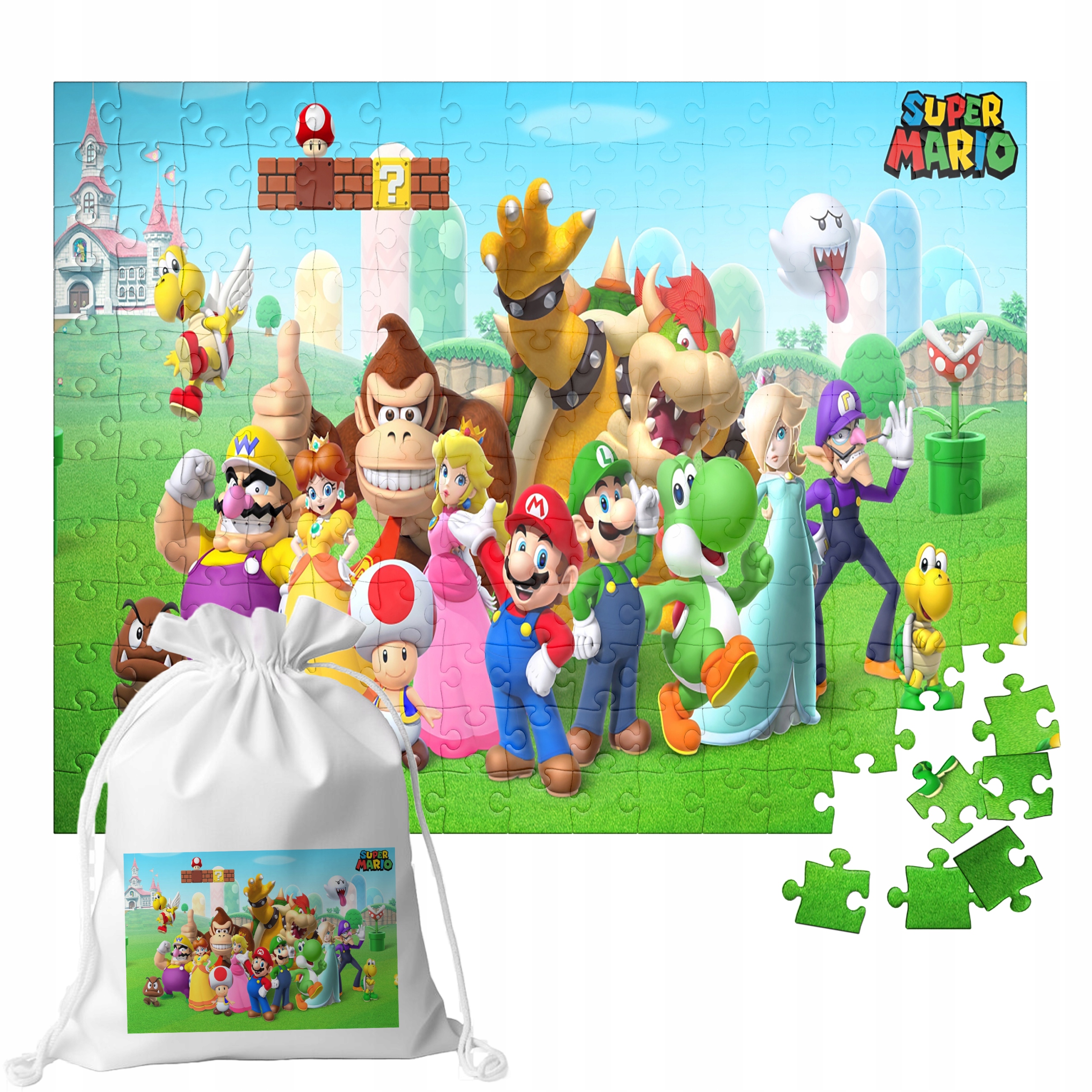 PUZZLE -SUPER MARIO BROS WIELE WZORÓW PREZENT DLA DZIECI 24el ...