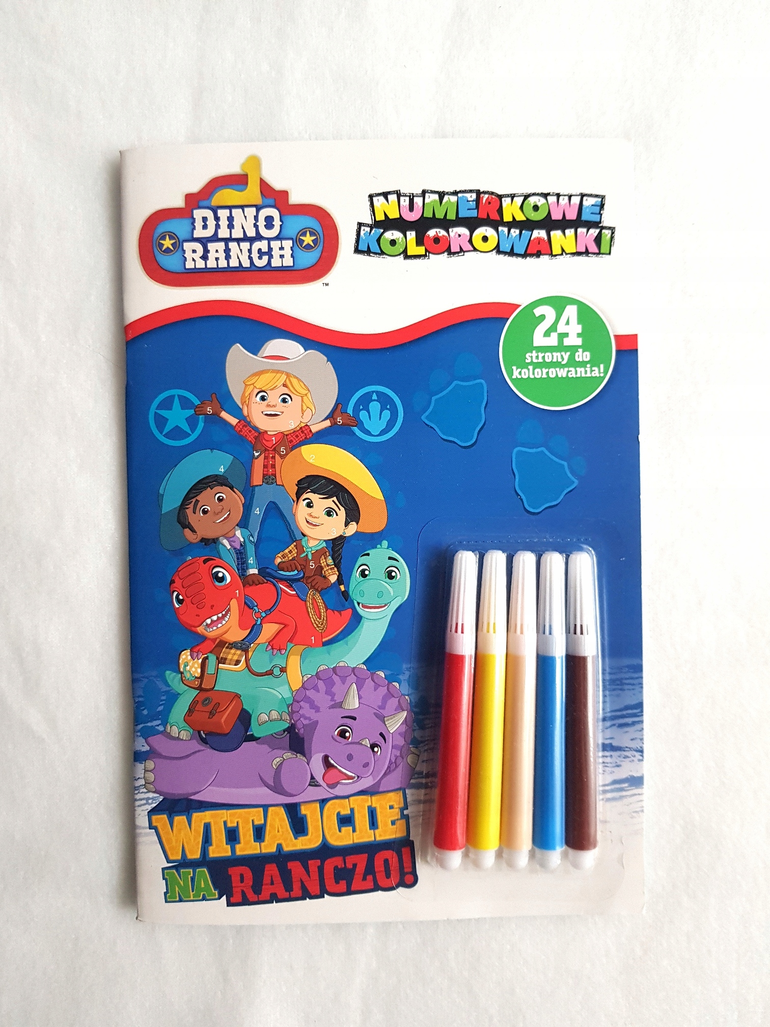 Dino Ranch. Numerkowe kolorowanki + mazaki (14238545098) | Książka Allegro