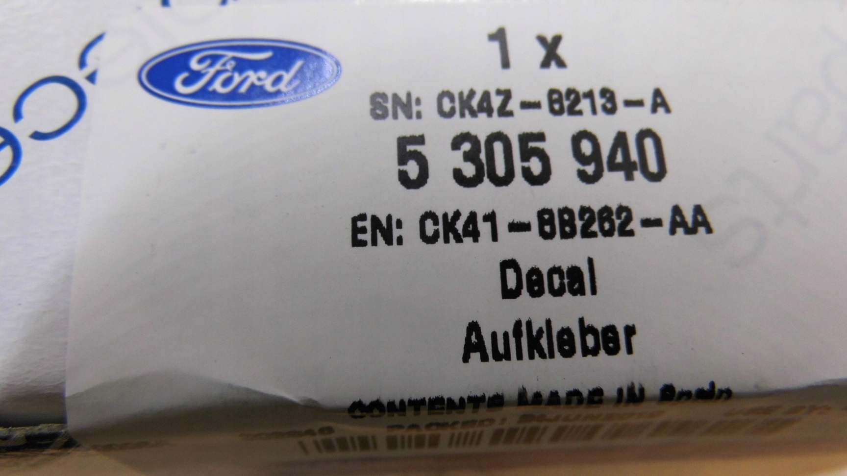 CK41-8B262-AA - ПЕРЕДНЯ ЕМБЛЕМА FORD TRANSIT / TOURNEO CUSTOM / RANGER ...