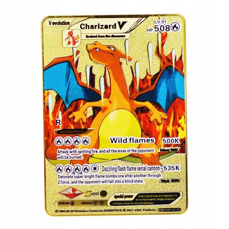 Zlatá METALOVÁ karta Pokémon ZLATÁ KARTA POKEMON za 490 Kč - Allegro