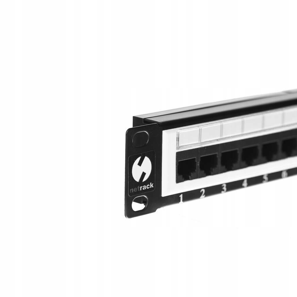 Patch panel RACK 19" 1U 24 porty kat. 6 UTP,Netrack z półką patchpanel ...