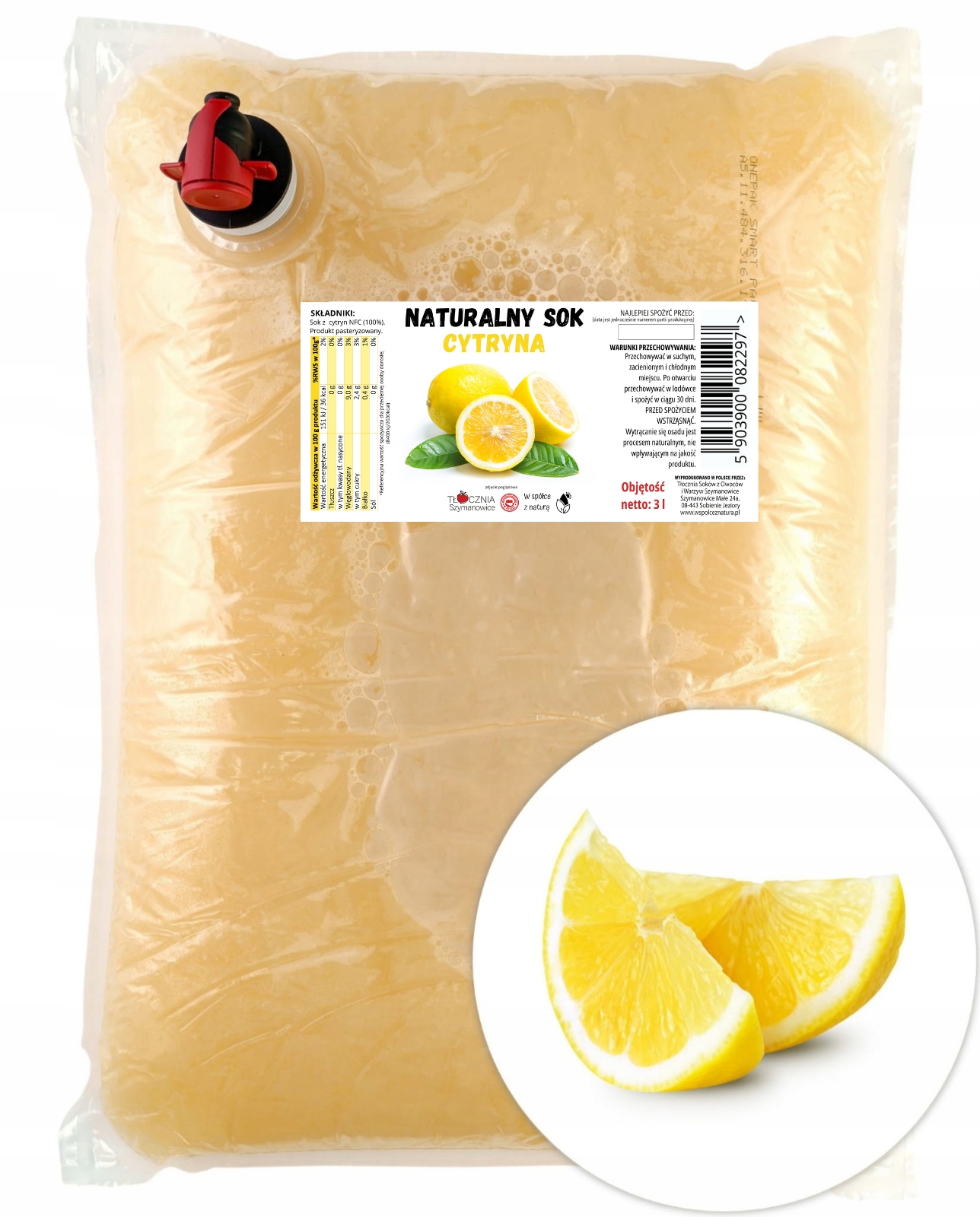 SOK Z CYTRYN TŁOCZONY 100% NFC CYTRYNOWY ŚWIEŻY 3L (5903900082297 ...
