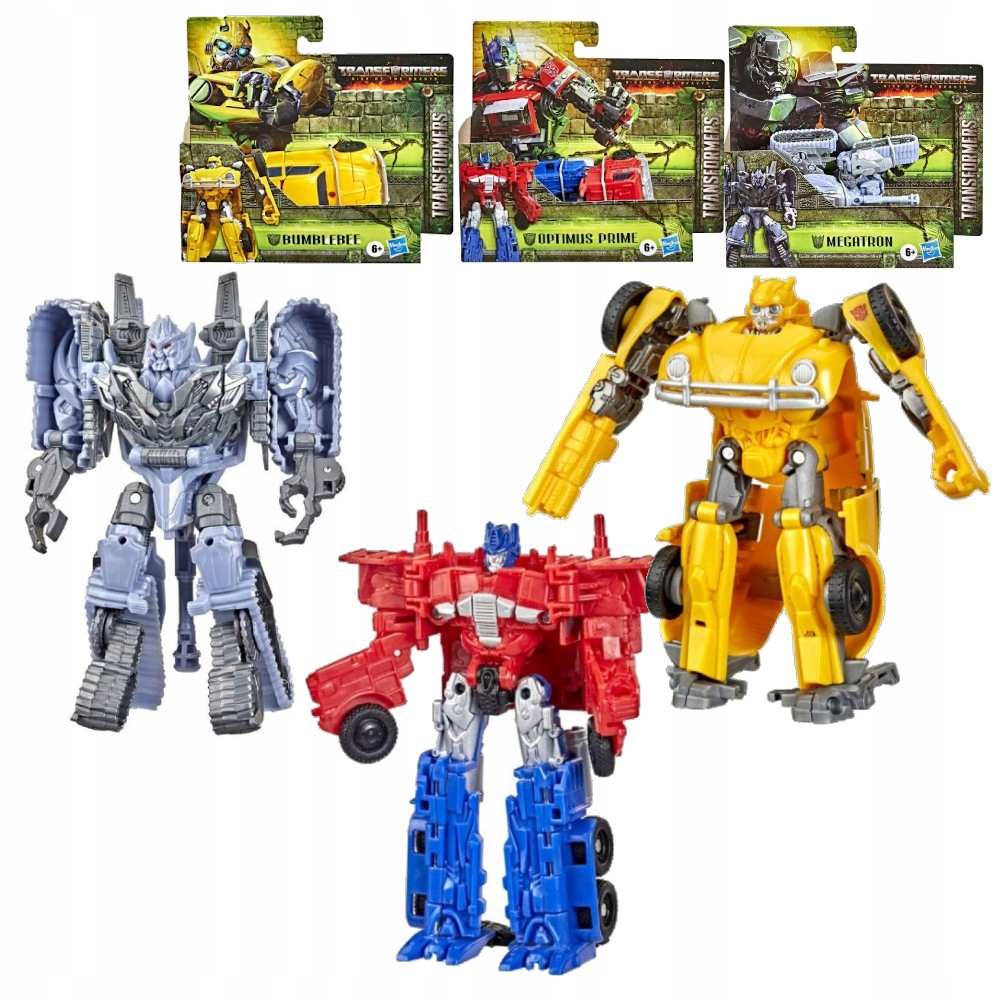 TRANSFORMERS ZESTAW 3 FIGUREK AUTO ROBOT BUMBLEBEE OPTIMUS PRIME I ...