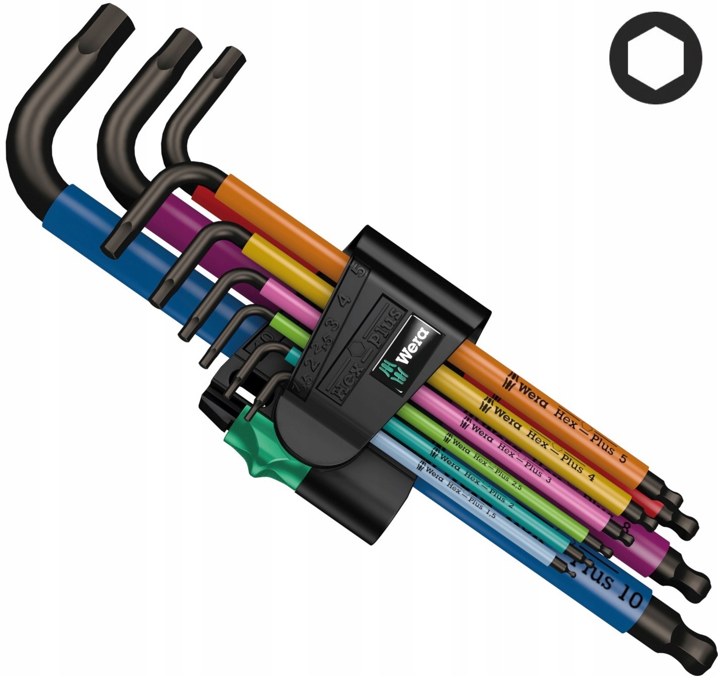 Zestaw Kluczy trzpieniowych Imbus Wera Color 073593 Imbusy HEX - PLUS 9 ...