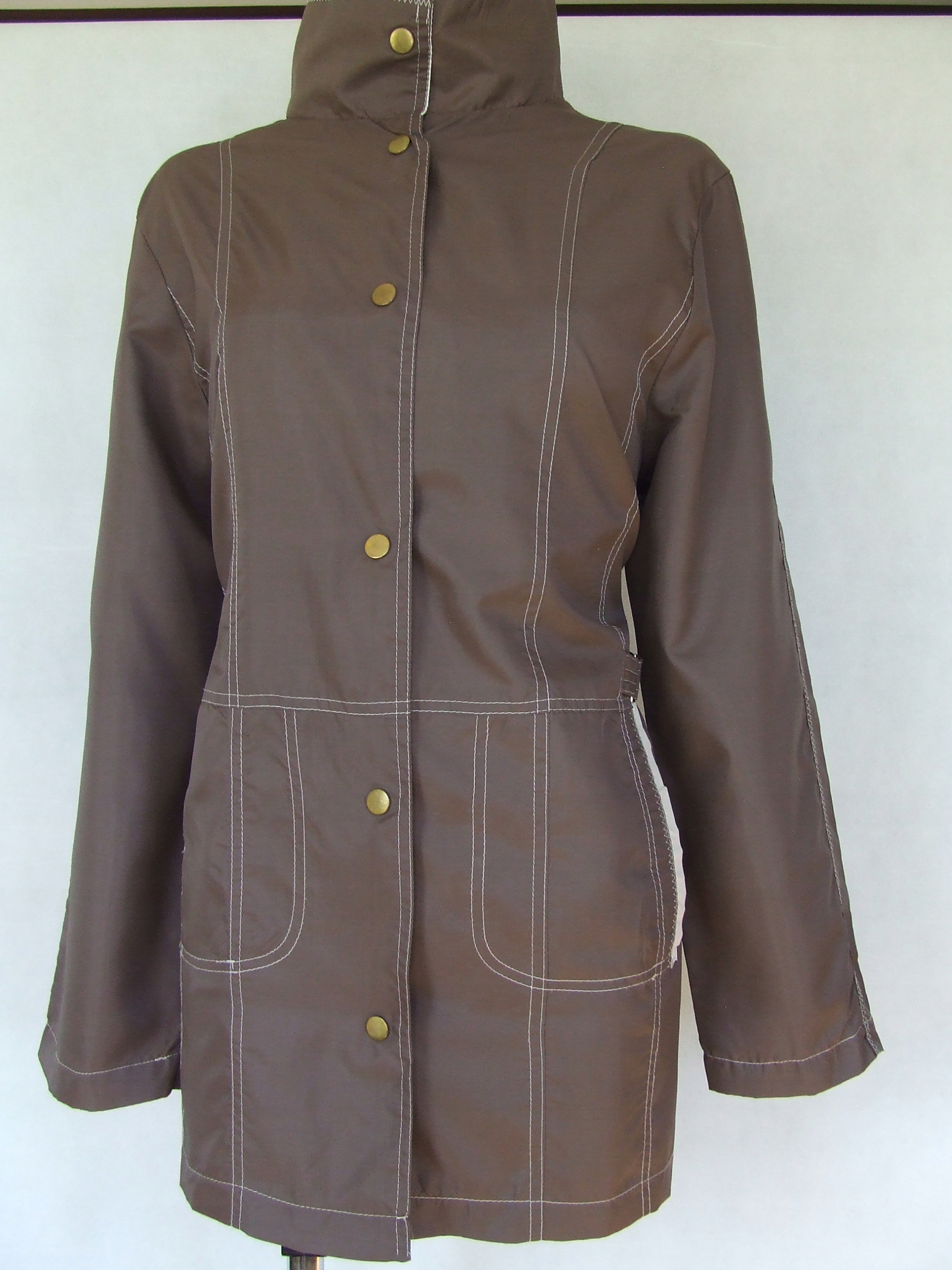 Eloigne płaszcz damski brązowy klasyczny bez kaptura rozmiar 44 • Cena ...