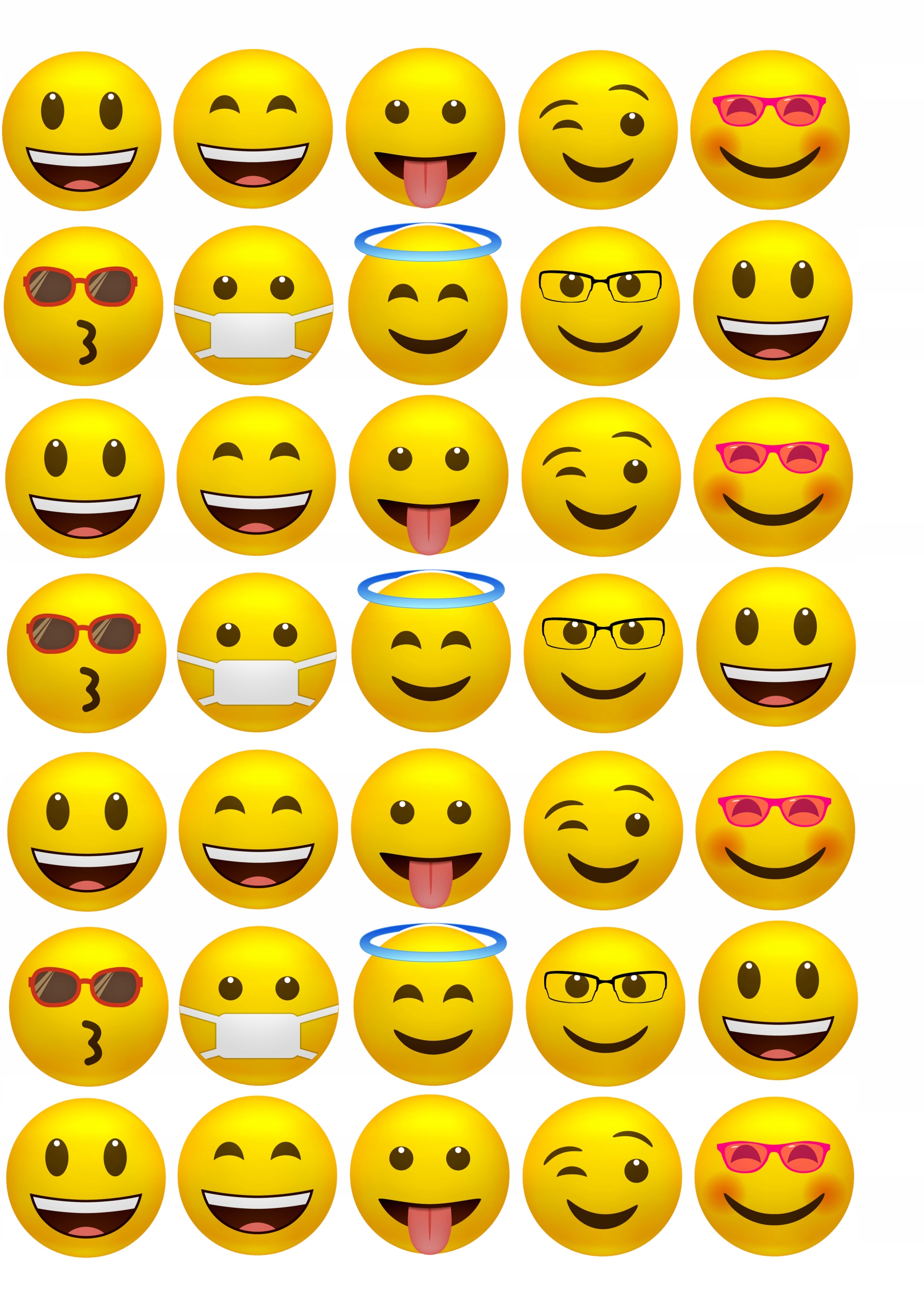 PAPIER FOTOGRAFICZNY EMOTKI EMOTKA UŚMIECH BUZIA (08019447415614 ...