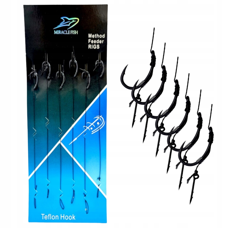 ZESTAW PRZYPONÓW DO METODY Z BAGNETEM METHOD FEEDER RIGS X6 ROZM.8 Z ...