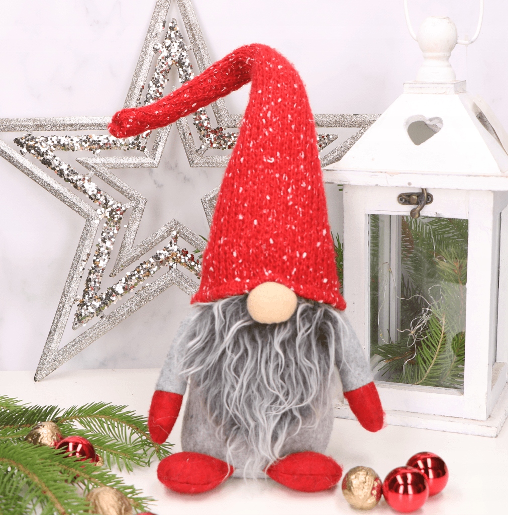 SKRZAT GNOM ŚWIĄTECZNY Z BRODĄ W CZERWONEJ CZAPCE (5902869120682 ...