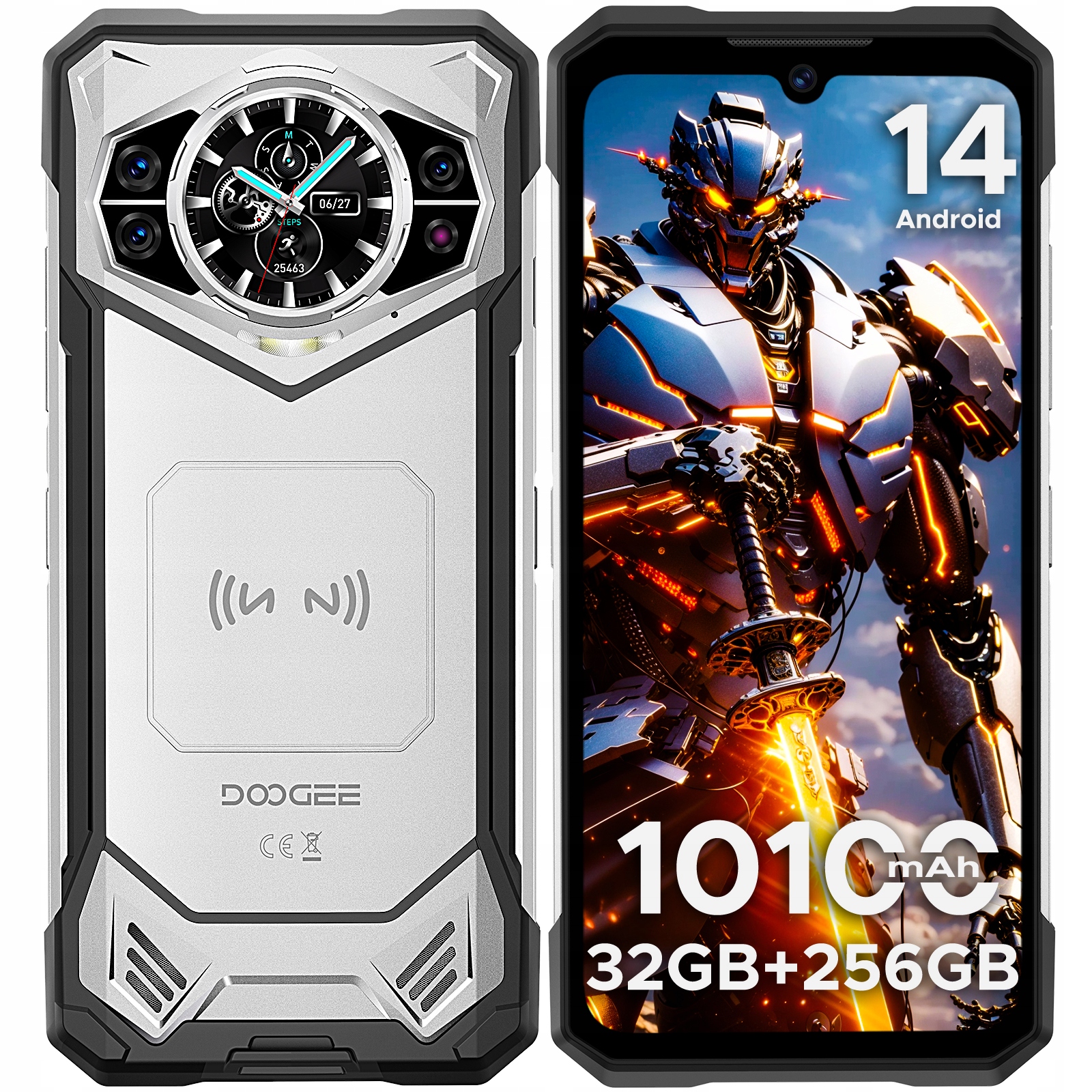 DOOGEE S200 Android 14 Smartfon 10100mAh 32GB/256GB 6.72” 33w WIFI6/NFC ...