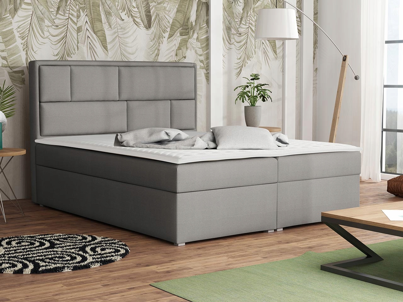 ŁÓŻKO kontynentalne 180x200 SIGO BOX z pojemnikami (5902928074512 ...