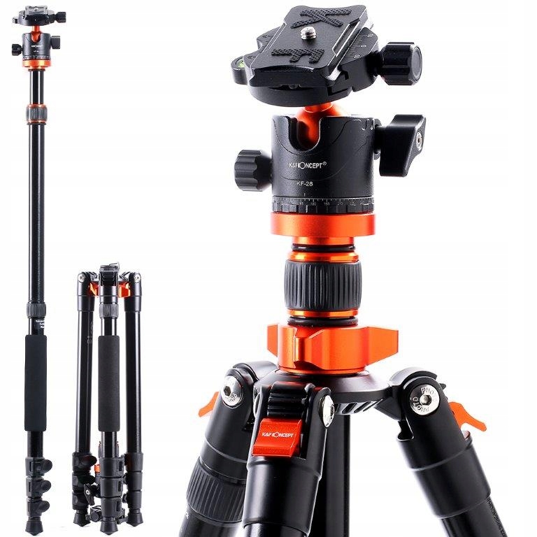 Stativ Monopod 2v1 K&F CONCEPT Hořčík 3D hlava 10kg - Allegro