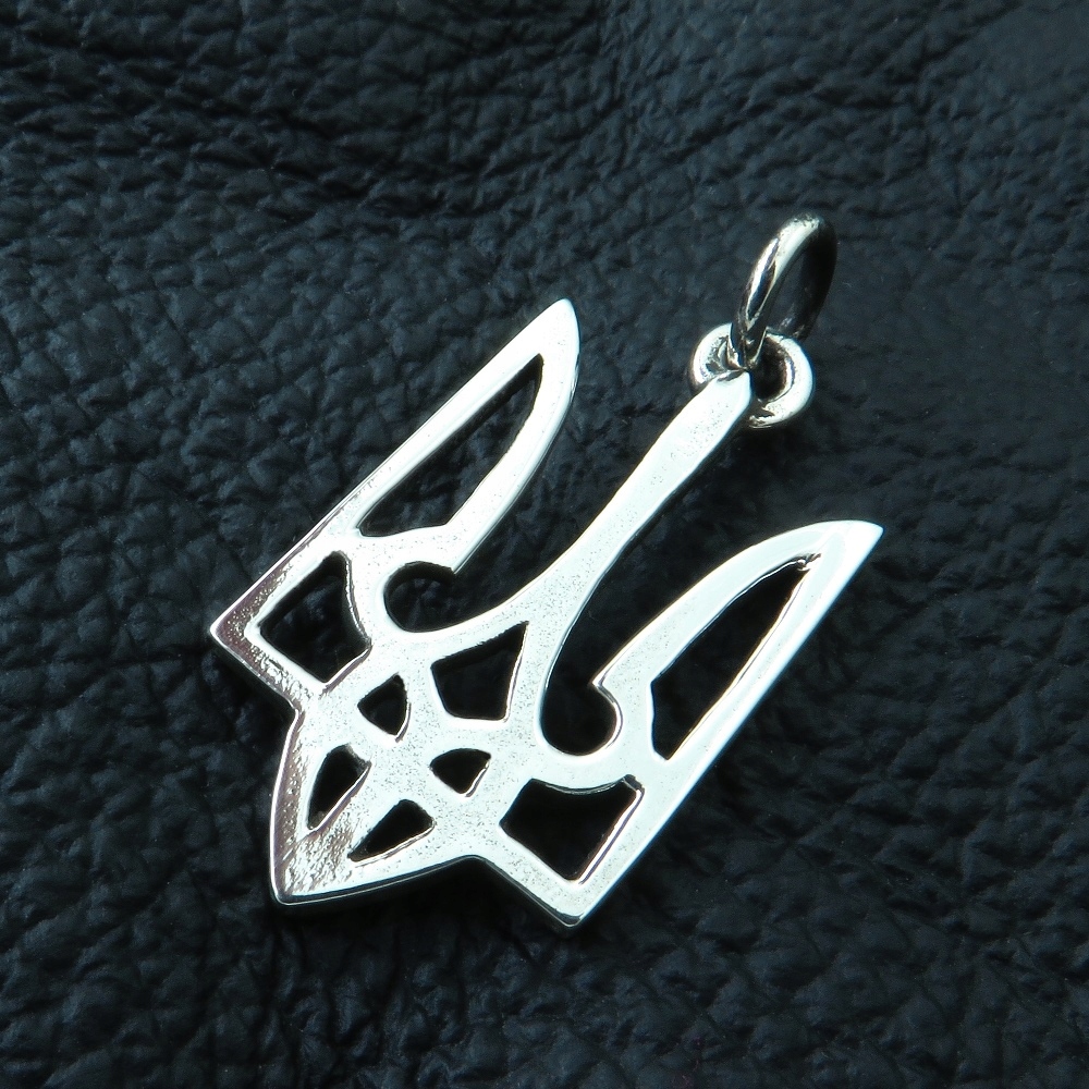 Wisior Herb Ukrainy Tryzub тризуб SREBRO 925 • Cena, Opinie • Wisiorki ...