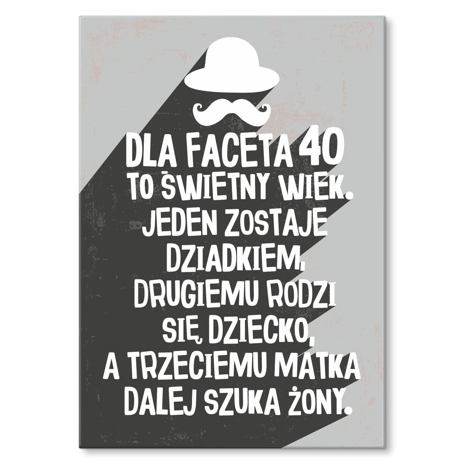 Plakat 40 dla faceta metalowy 22 x 31 cm • Cena, Opinie • Plakaty ...