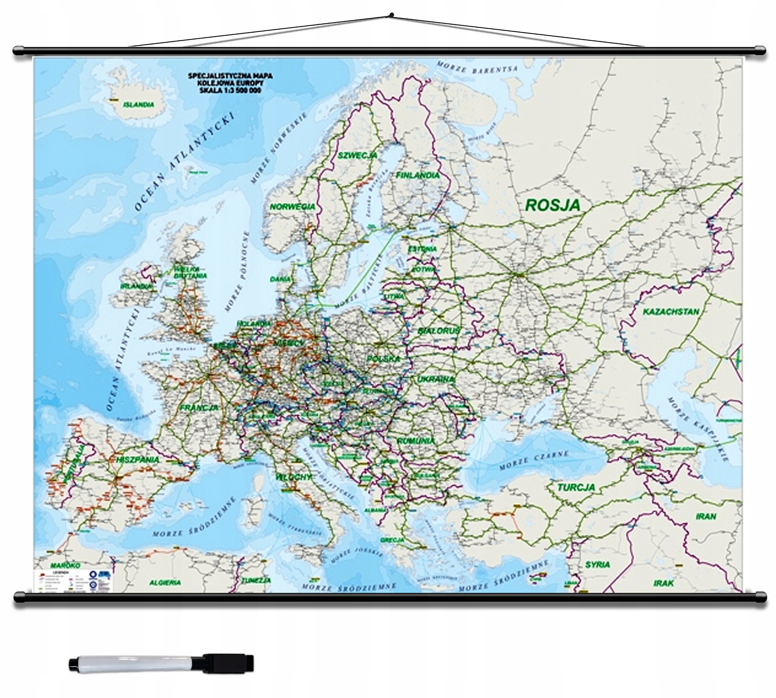 Mapa ścienna Kolejowa Europy Specjalistycznemapy.pl - 269.90PLN ...