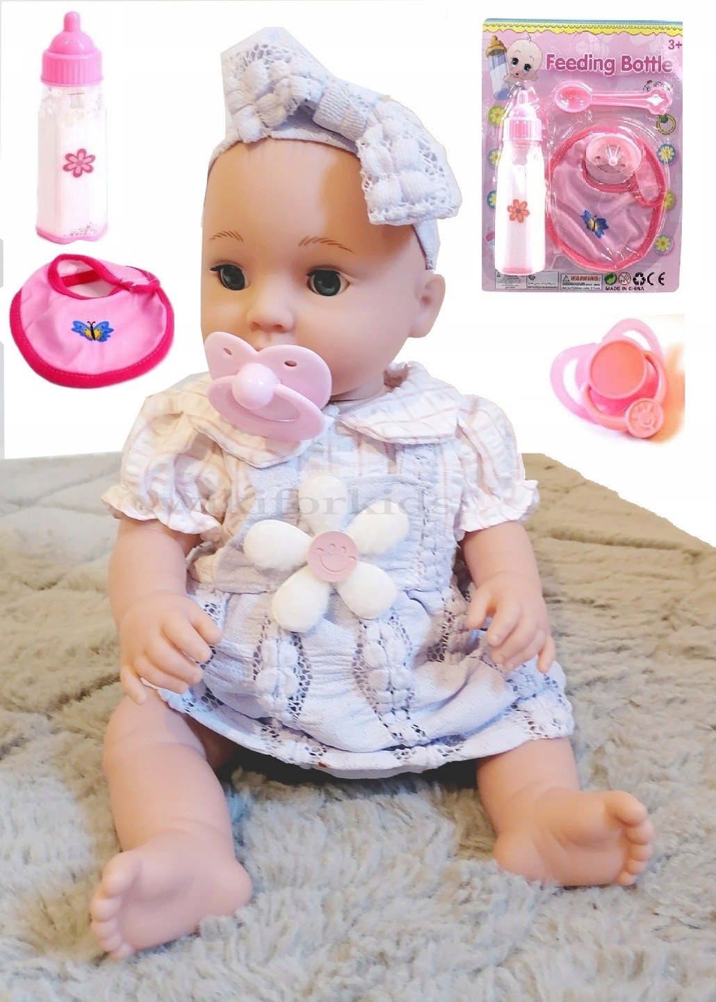 Lalka bobasek 40 cm akcesoria smoczek (6927190688082) • Cena, Opinie ...