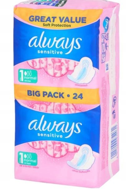ALWAYS ULTRA SENSITIVE NORMAL PLUS PODPASKI 24SZT (4015400213932 ...