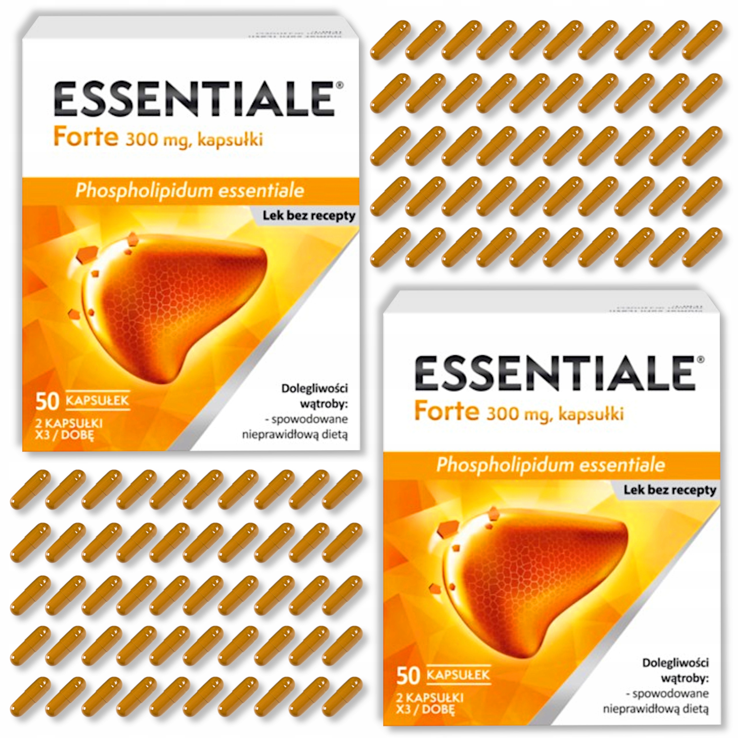 Zestaw ESSENTIALE FORTE 300 MG 2 op. x 50 KAPSUŁEK 100 kapsułek ...