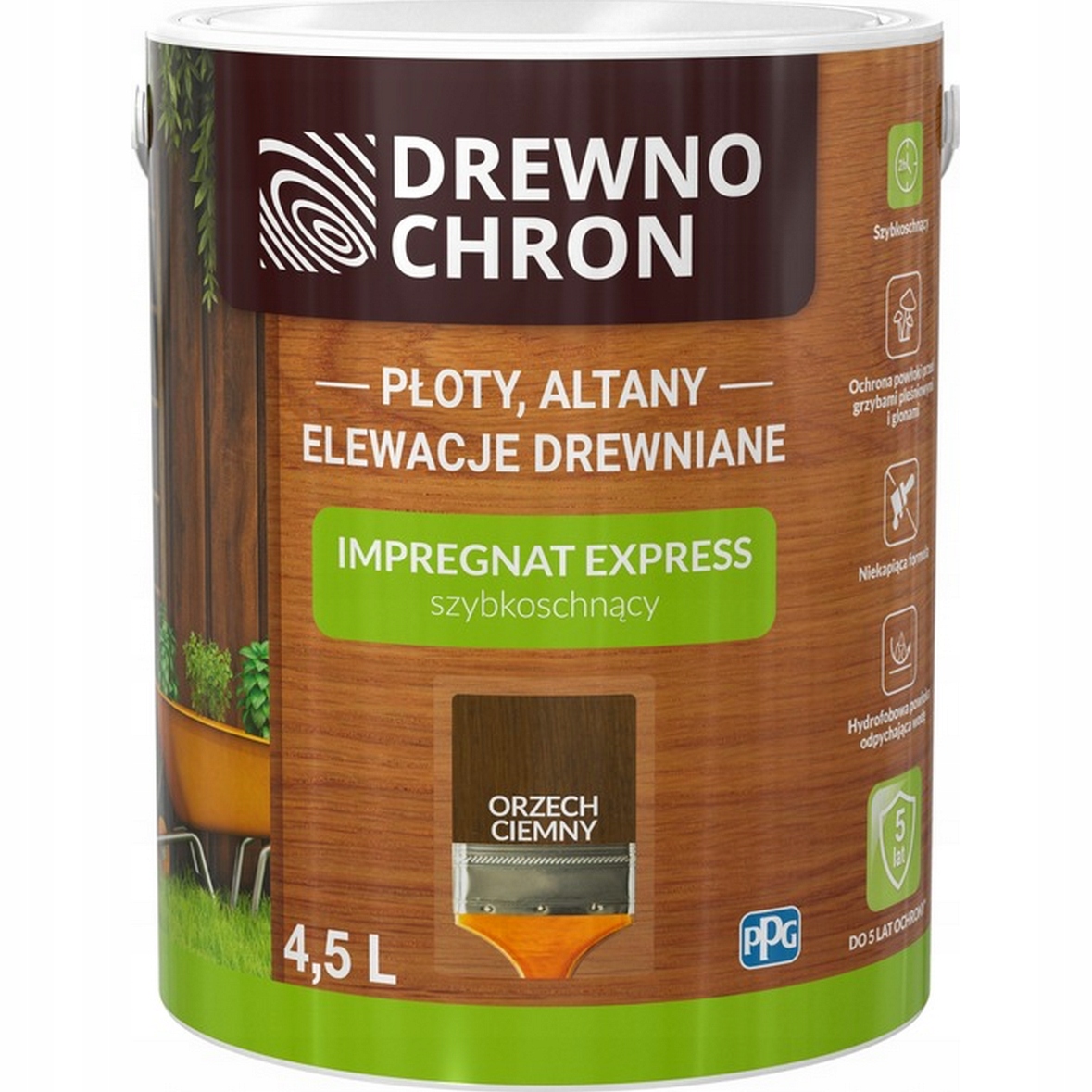 Impregnat do drewna DREWNOCHRON Express Orzech 4,5 (443344) • Cena ...