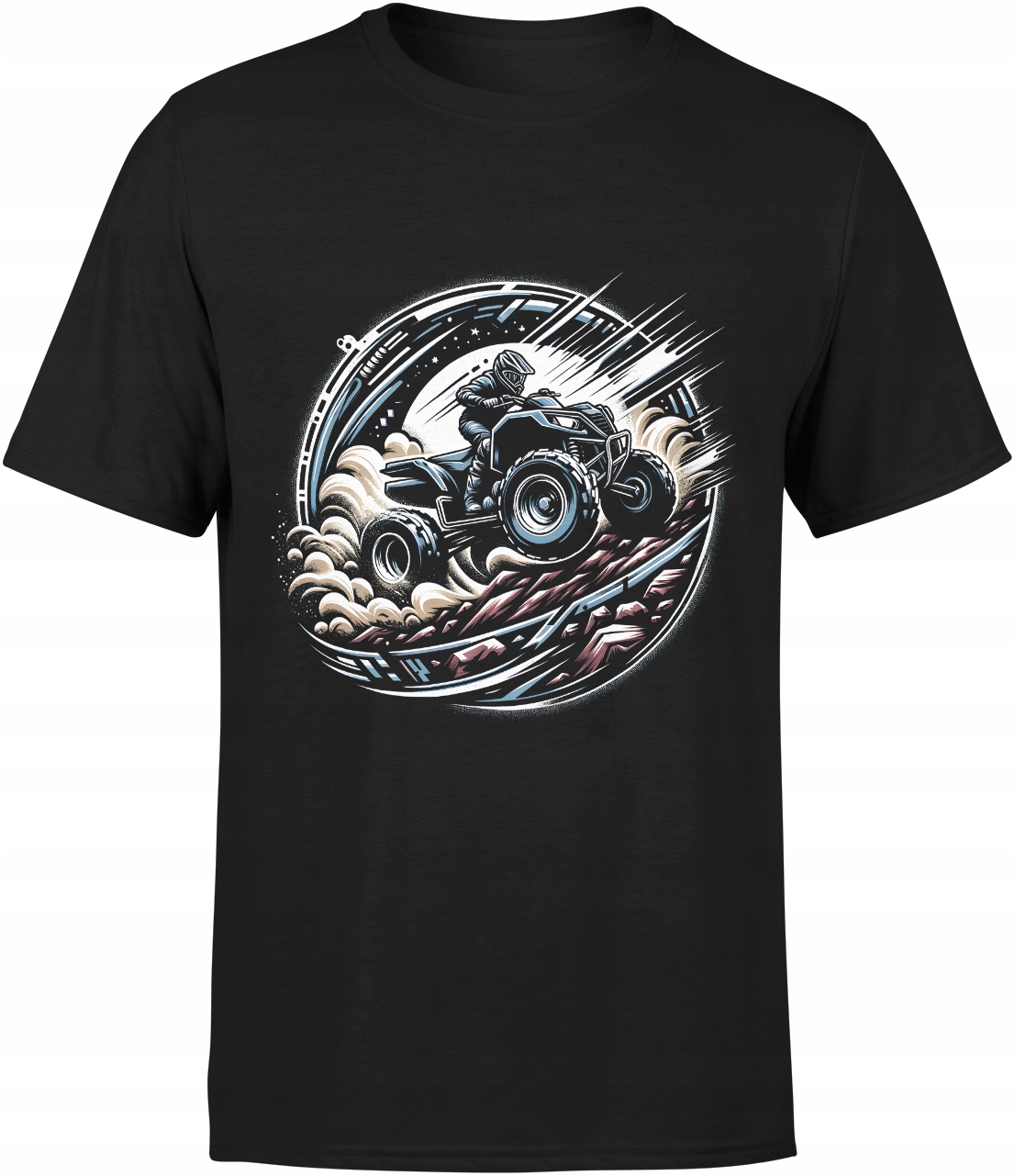 KOSZULKA QUAD MĘSKA Z QUADEM FOX CROSS NA QUADA Z NADRUKIEM KIEROWCY R ...