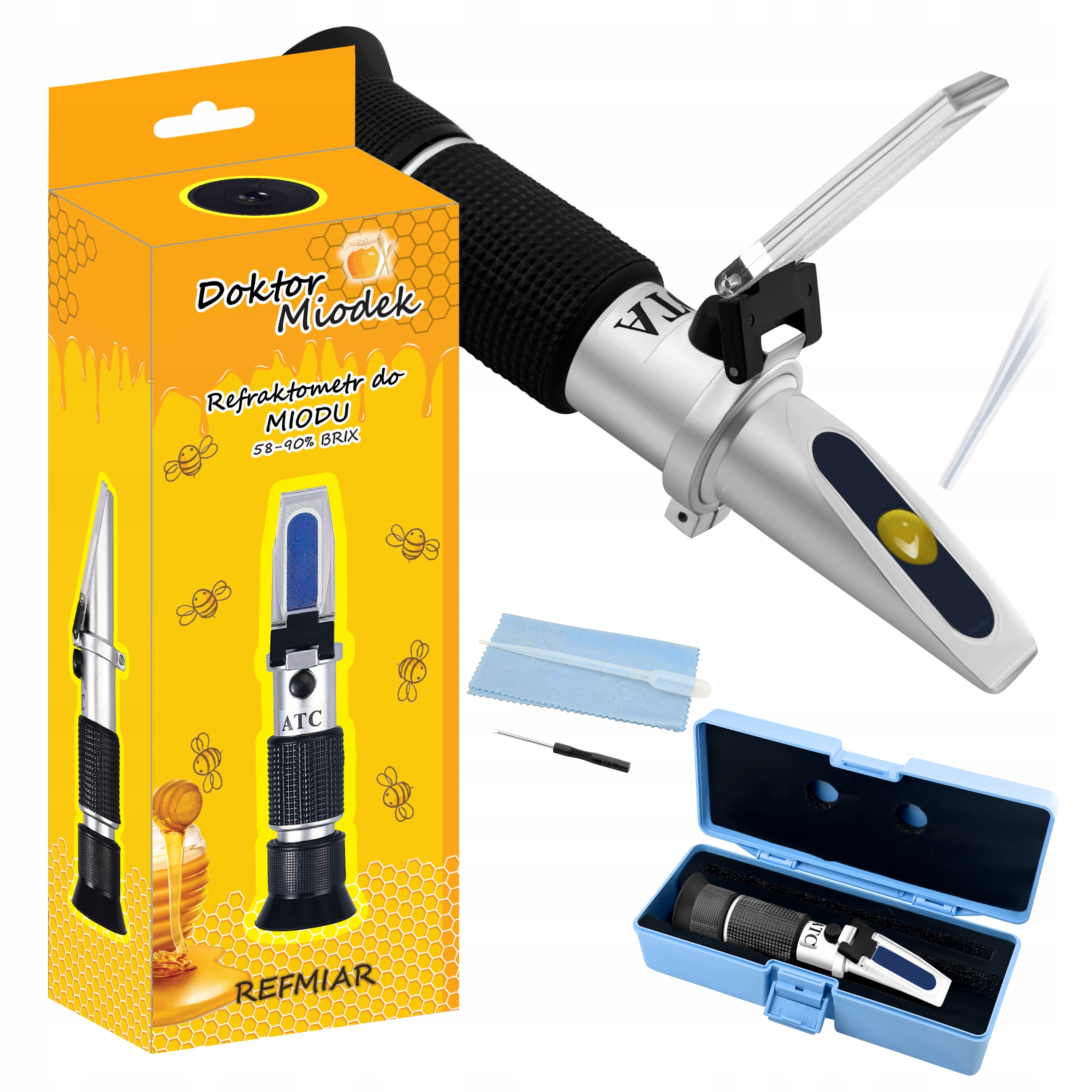 Refraktometr do miodu Refmiar Doktor Miodek 58-92% • Cena, Opinie - Allegro